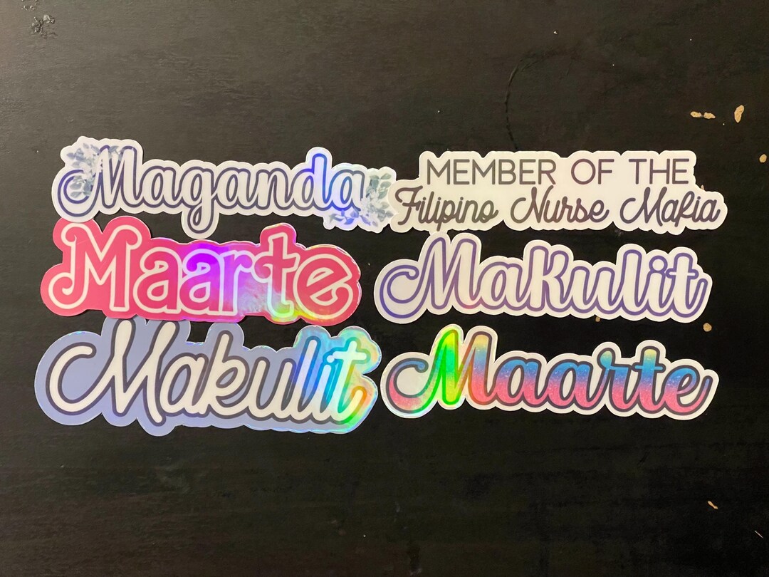 Filipino Tagalog Words Vinyl Stickers! - Etsy