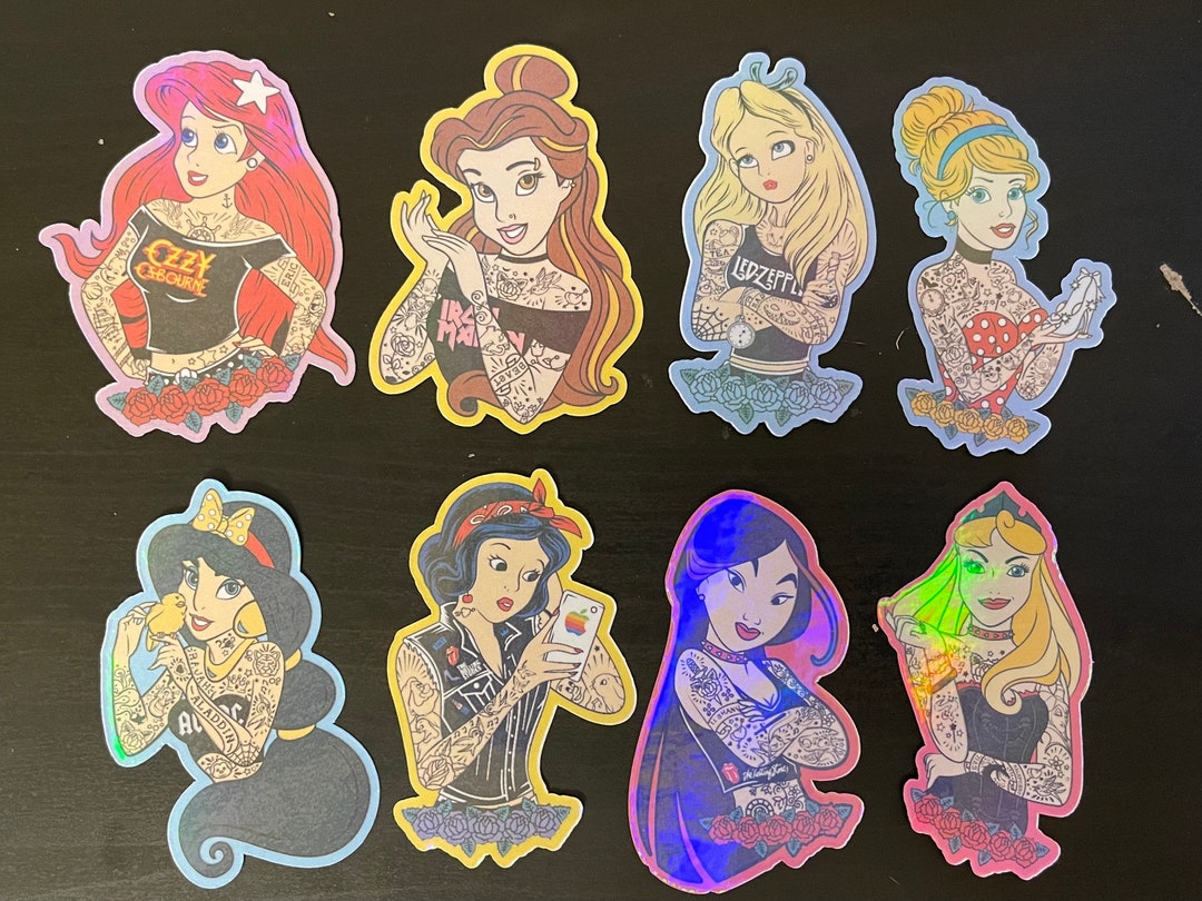 Tattoo Princess Theme Holographic Vinyl Stickers! - Etsy