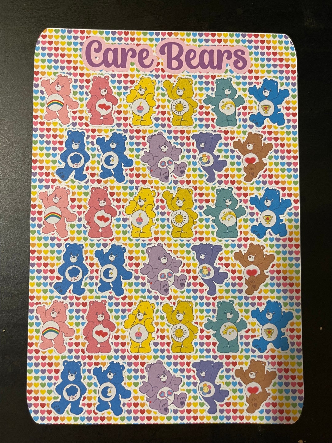 Sweet Colorful Tummy Bears Theme 4”x6” Sticker Sheet! - Etsy