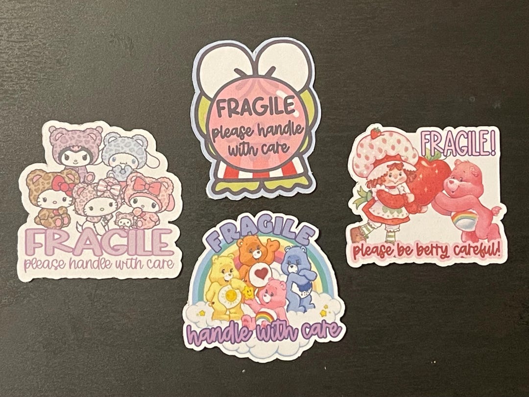 Fragile Handle With Care 1.5" Mail Sticker Flakes - Etsy