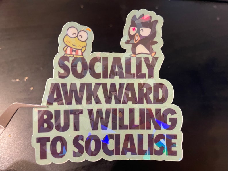 Socially Awkward 3.25” Vinyl Sticker Decal - Etsy