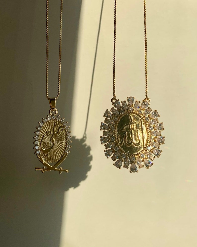 Allah Necklace: Islamic Crystal Pendant - Etsy