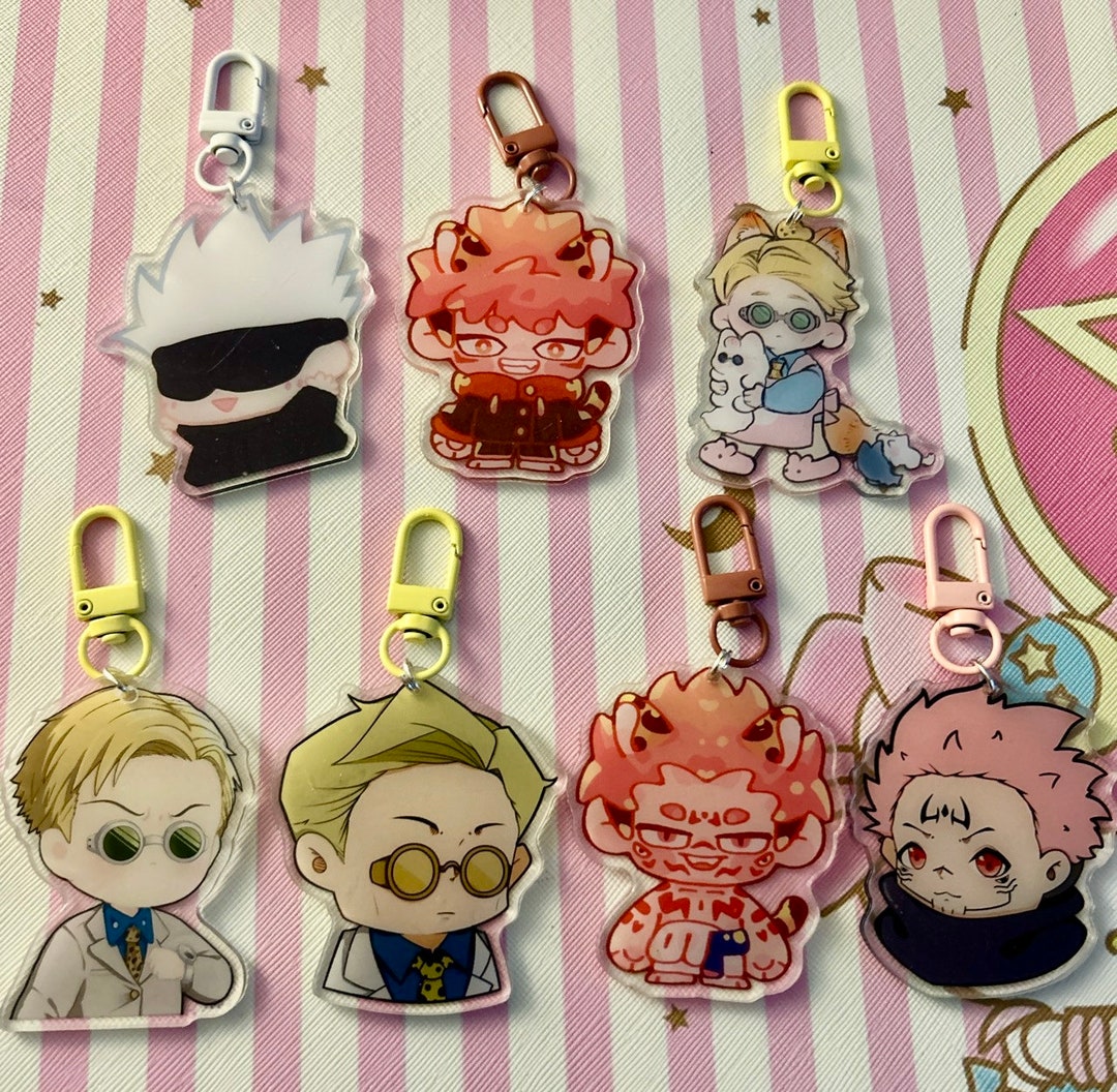 New Cute Chibi Jjk Anime Jujutsu Kaisen Handmade Keychain 6cm - Etsy UK