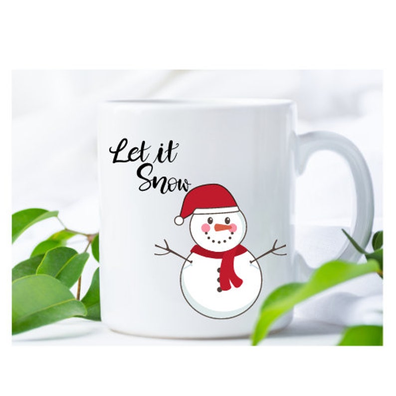 Let It Snow Mug-snowman Mug-snowman Coffee Cup-winter Coffee Mug ...