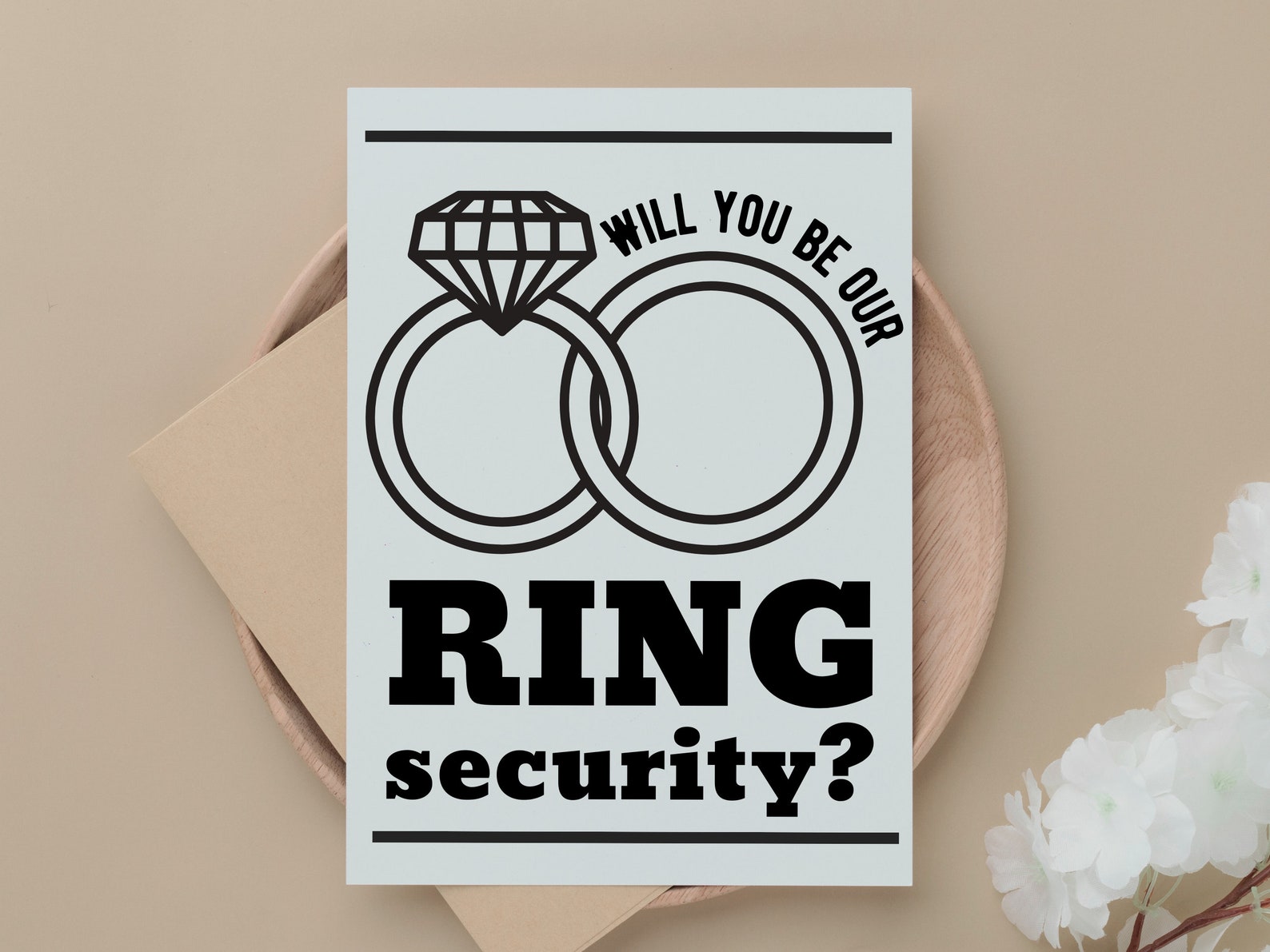 Ring Security Card: Wedding Ring Bearer Request (PDF Printable) - Etsy