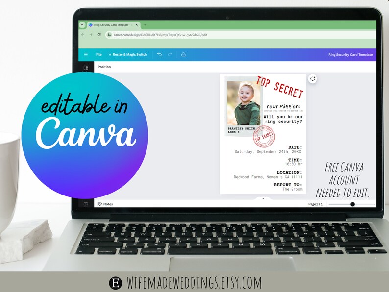 Ring Security Proposal Card Template: Customizable Canva Template ...