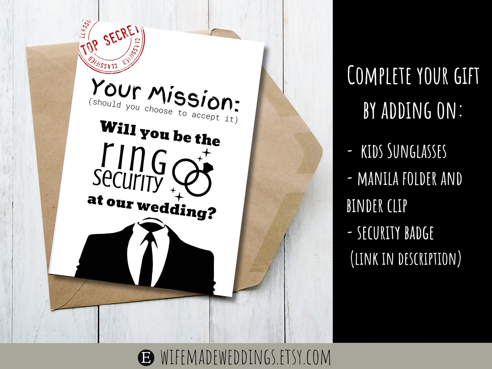 Ring Security Card Printable | INSTANT DOWNLOAD - Etsy