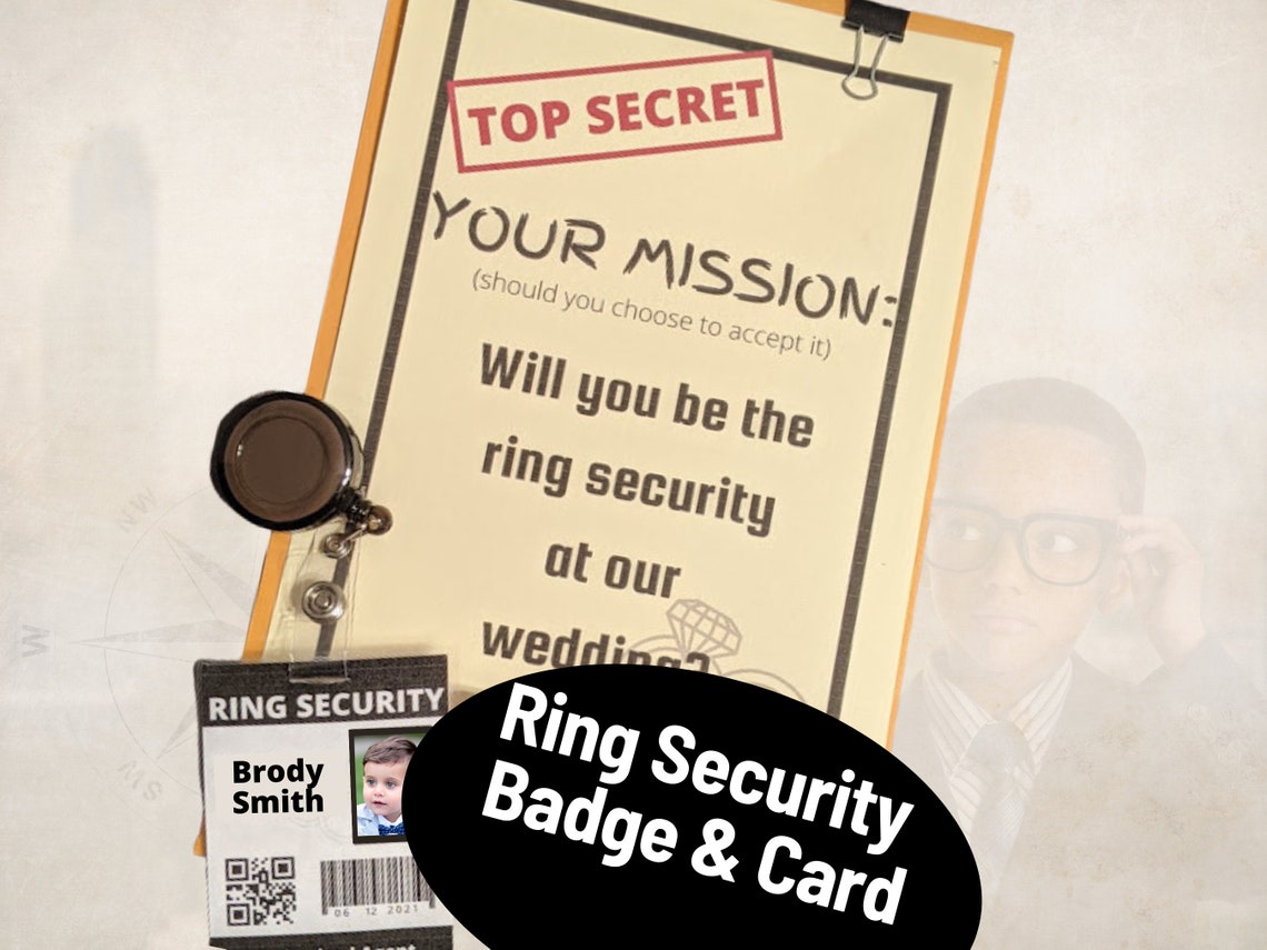 Ring Security Badge and Card Bundle CANVA Template Badge and - Etsy