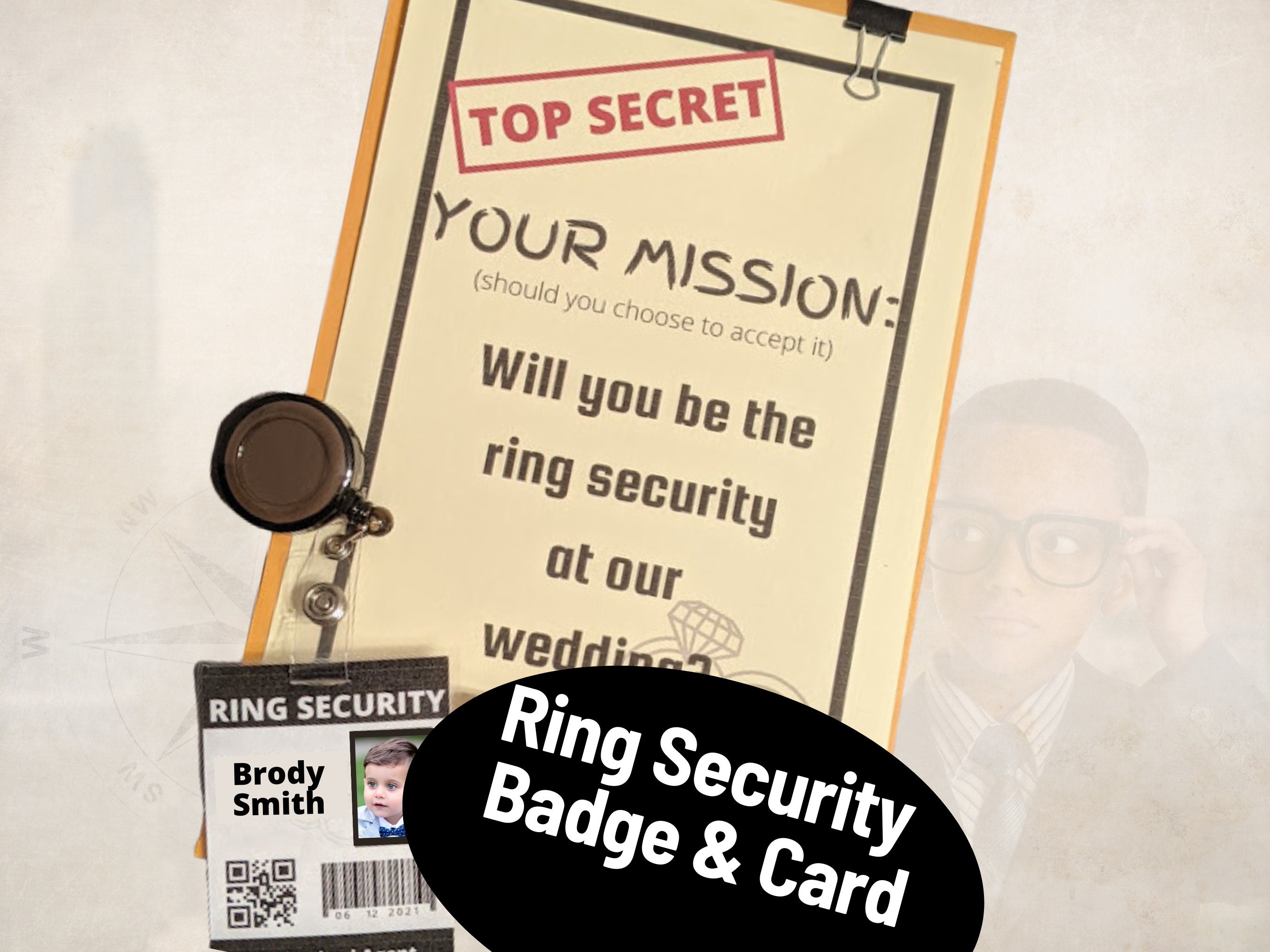 Ring Security Badge and Card Bundle CANVA Template Badge and - Etsy