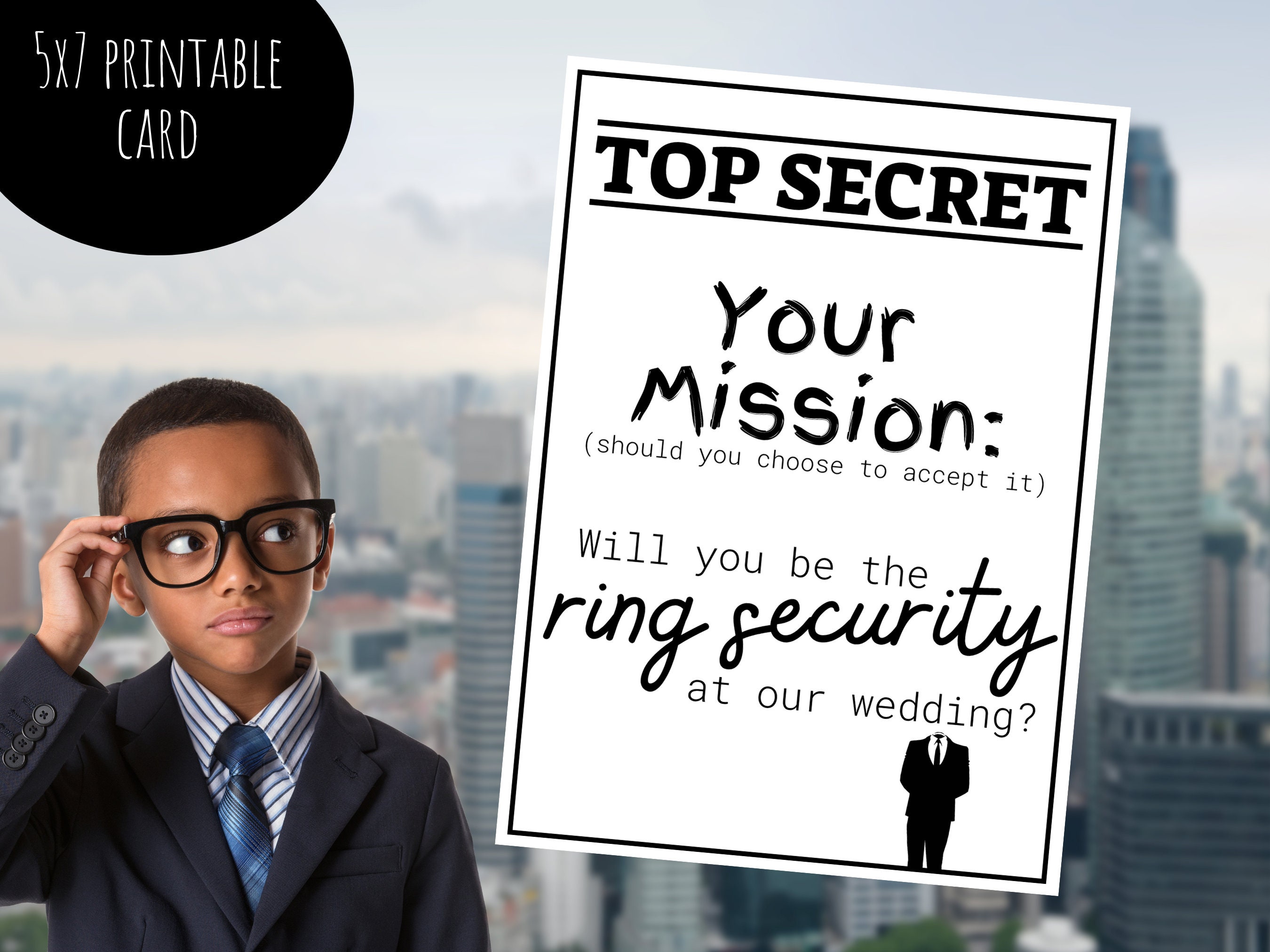 Ring Security Badge and Card Bundle - Template and Printable - Etsy