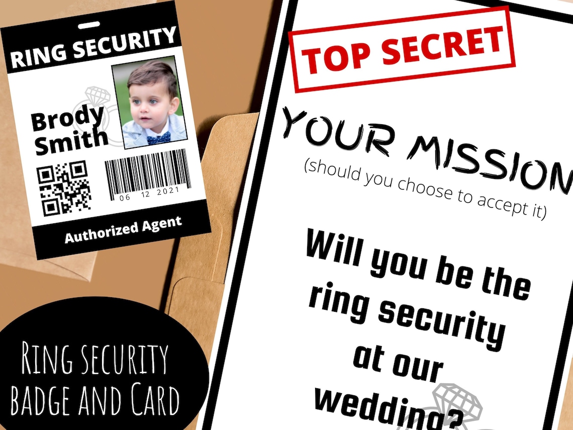 Ring Security Badge and Card Bundle CANVA Template Badge and - Etsy