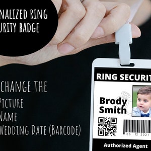 Ring Security Badge and Card Bundle - Template and Printable - Etsy