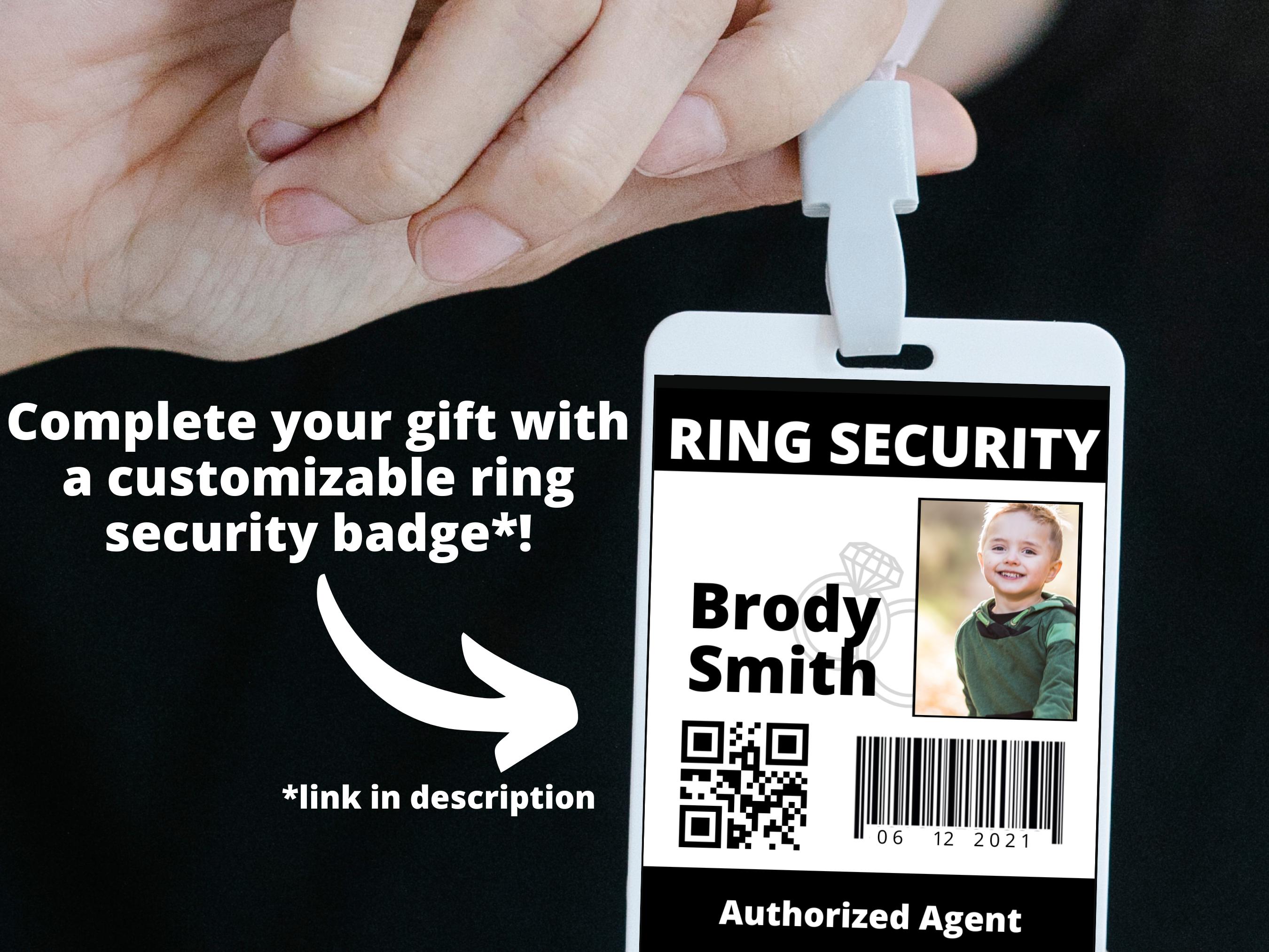 Ring Security Card: Wedding Ring Bearer Request (PDF Printable) - Etsy