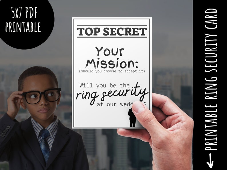 Ring Security/ring Bearer Card Printable - Etsy