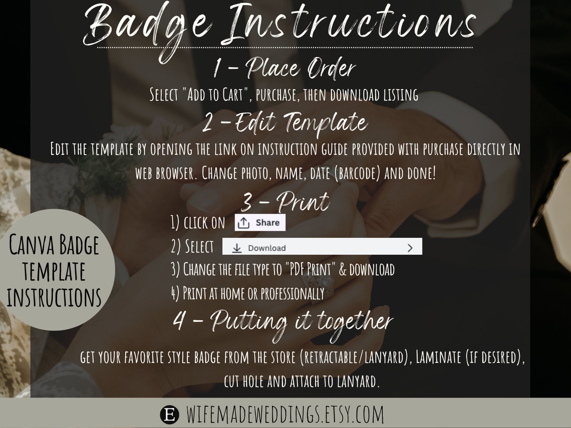 Ring Security Badge and Card Bundle Template and Printable - Etsy