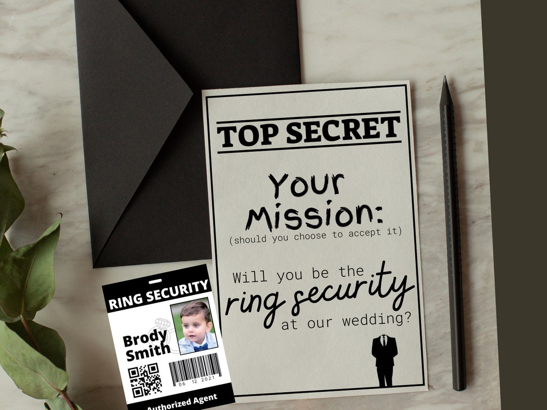 Ring Security Badge and Card Bundle Template and Printable - Etsy