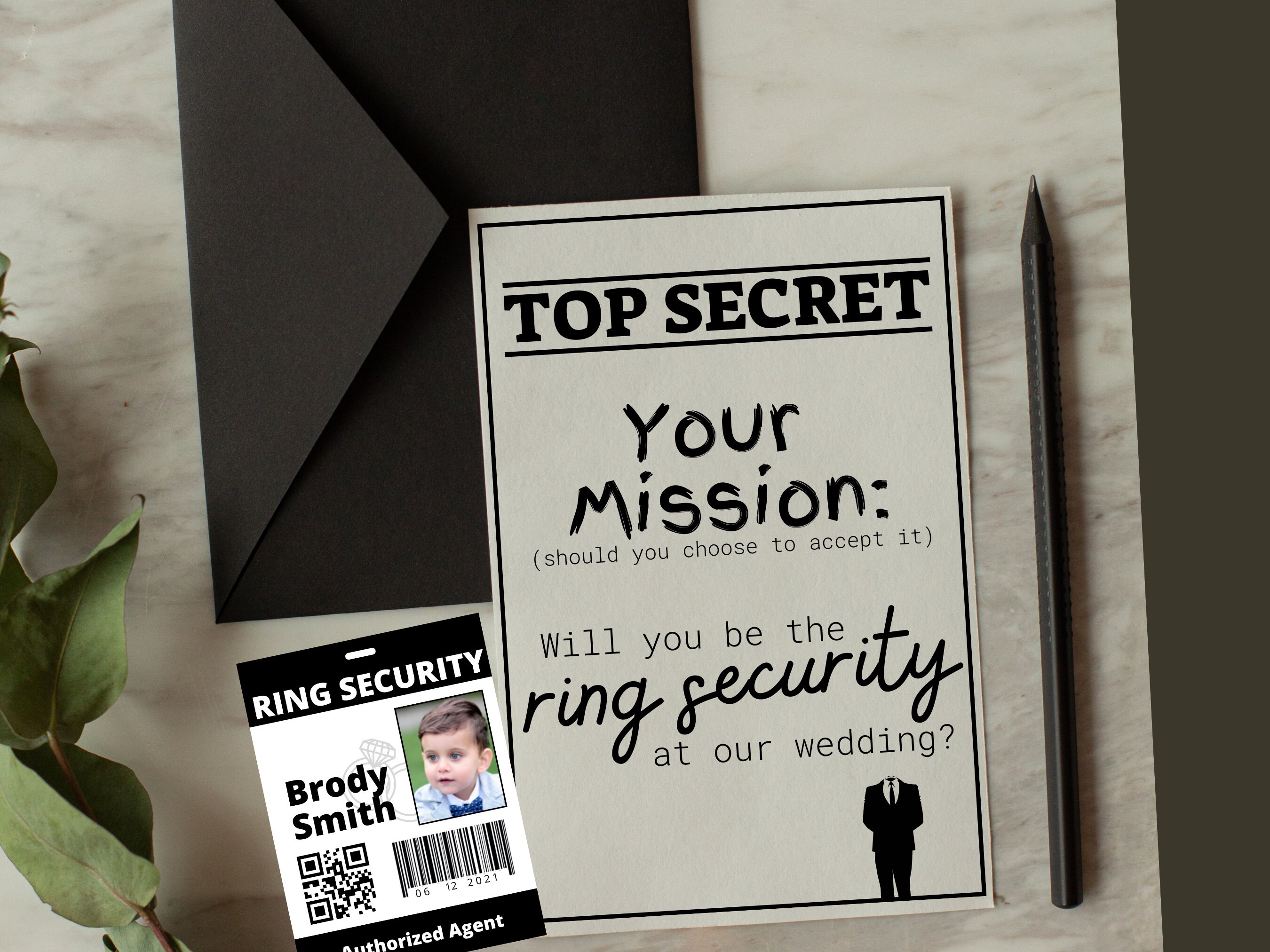 Ring Security Badge and Card Bundle Template and Printable - Etsy