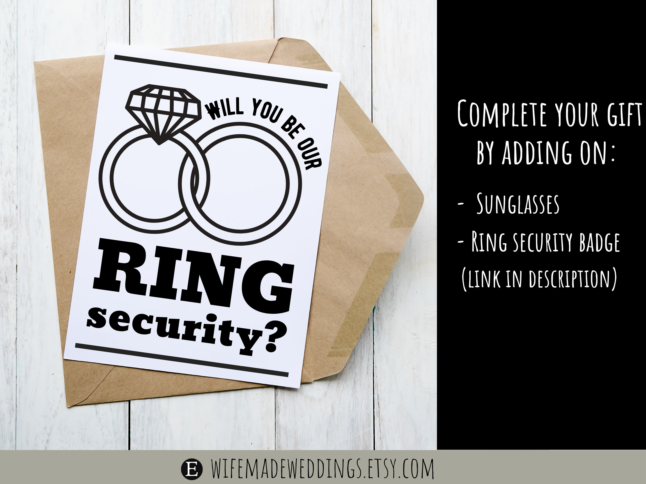 Ring Security Card: Wedding Ring Bearer Request (PDF Printable) - Etsy