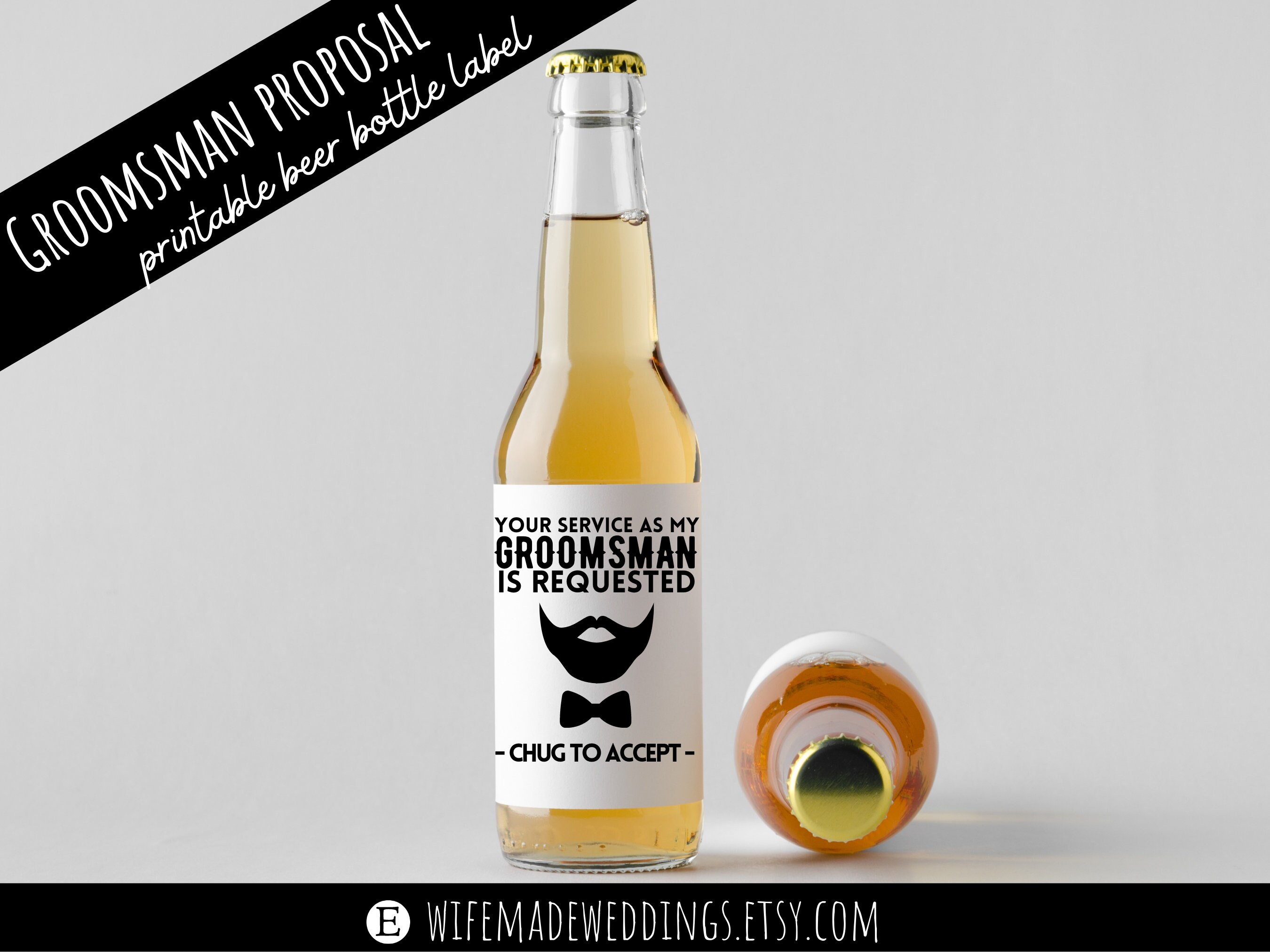 Groomsman Proposal Beer Label, Best Man Bonus (printable) - Etsy