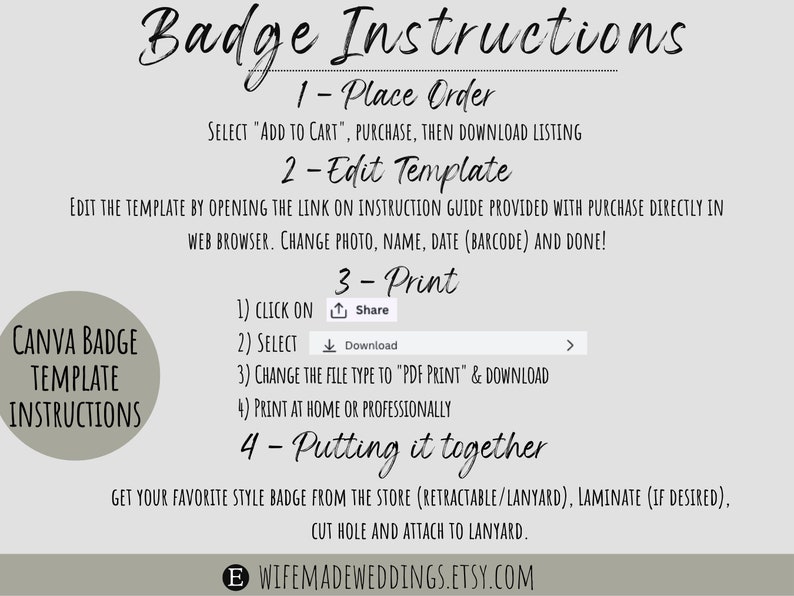 Ring Security Badge and Card Bundle - CANVA Template Badge and INSTANT ...