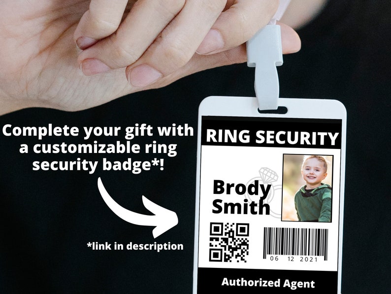 Ring Security Proposal Card Template for Canva - Ring Bearer Proposal - Etsy