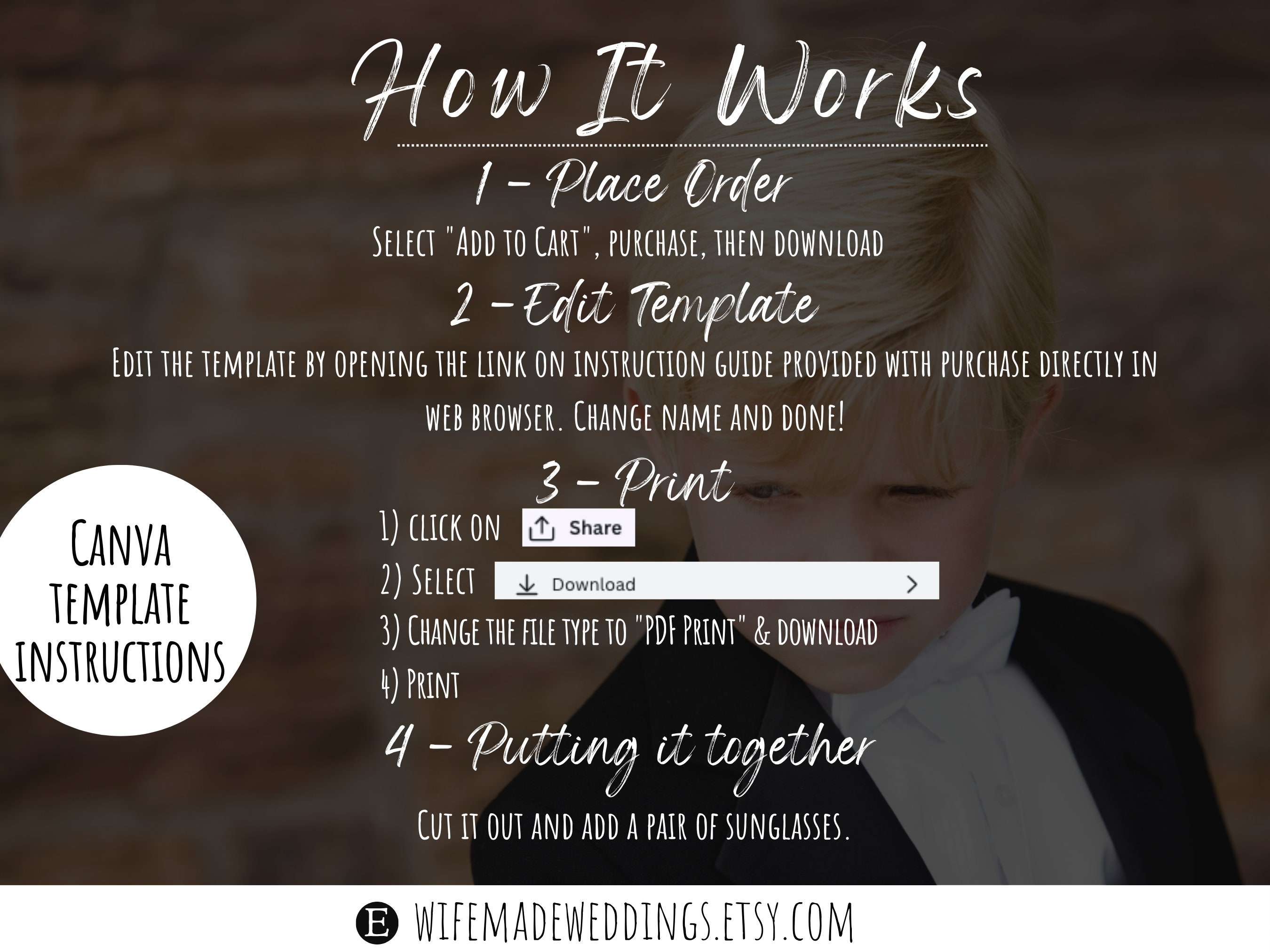 Ring Security Card: Sunglasses Proposal, Canva Template (printable) - Etsy