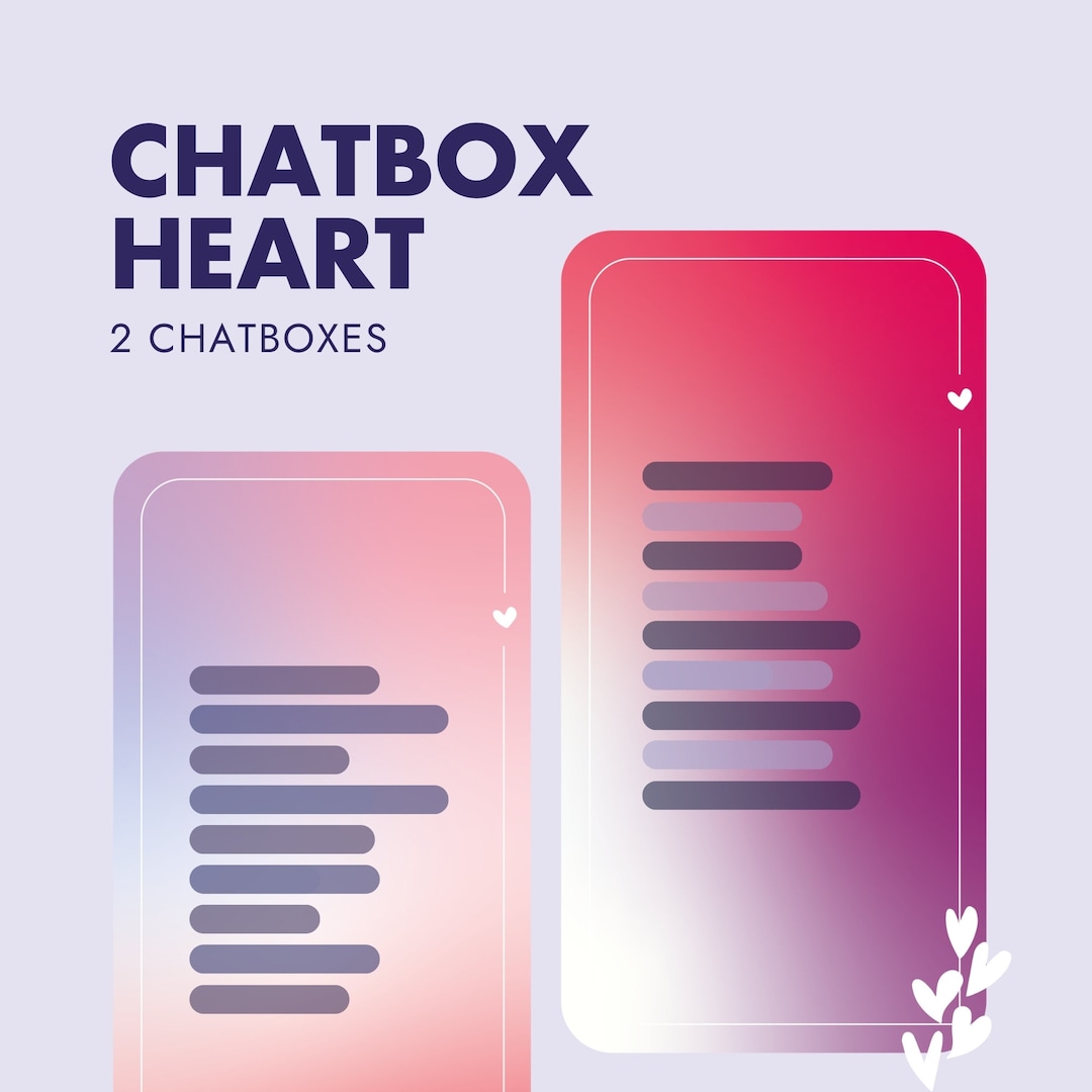 Pink Chatbox Pastel Cute Minimal Twitch Chatbox | Chat Box Streamers ...