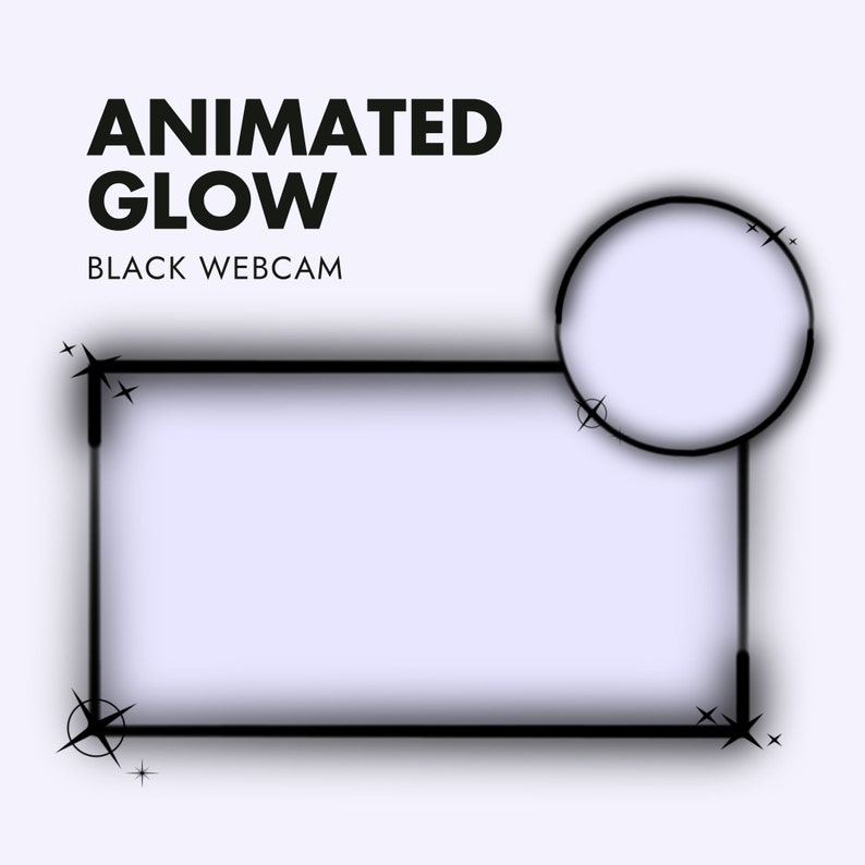 Black Animated Webcam Border Stream Overlay Twitch Youtube - Facecam ...