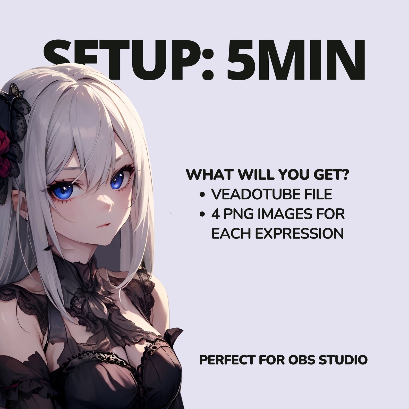 Cute Pngtuber Twitch Streaming Pngtuber Girl Avatar Easy to Set up ...