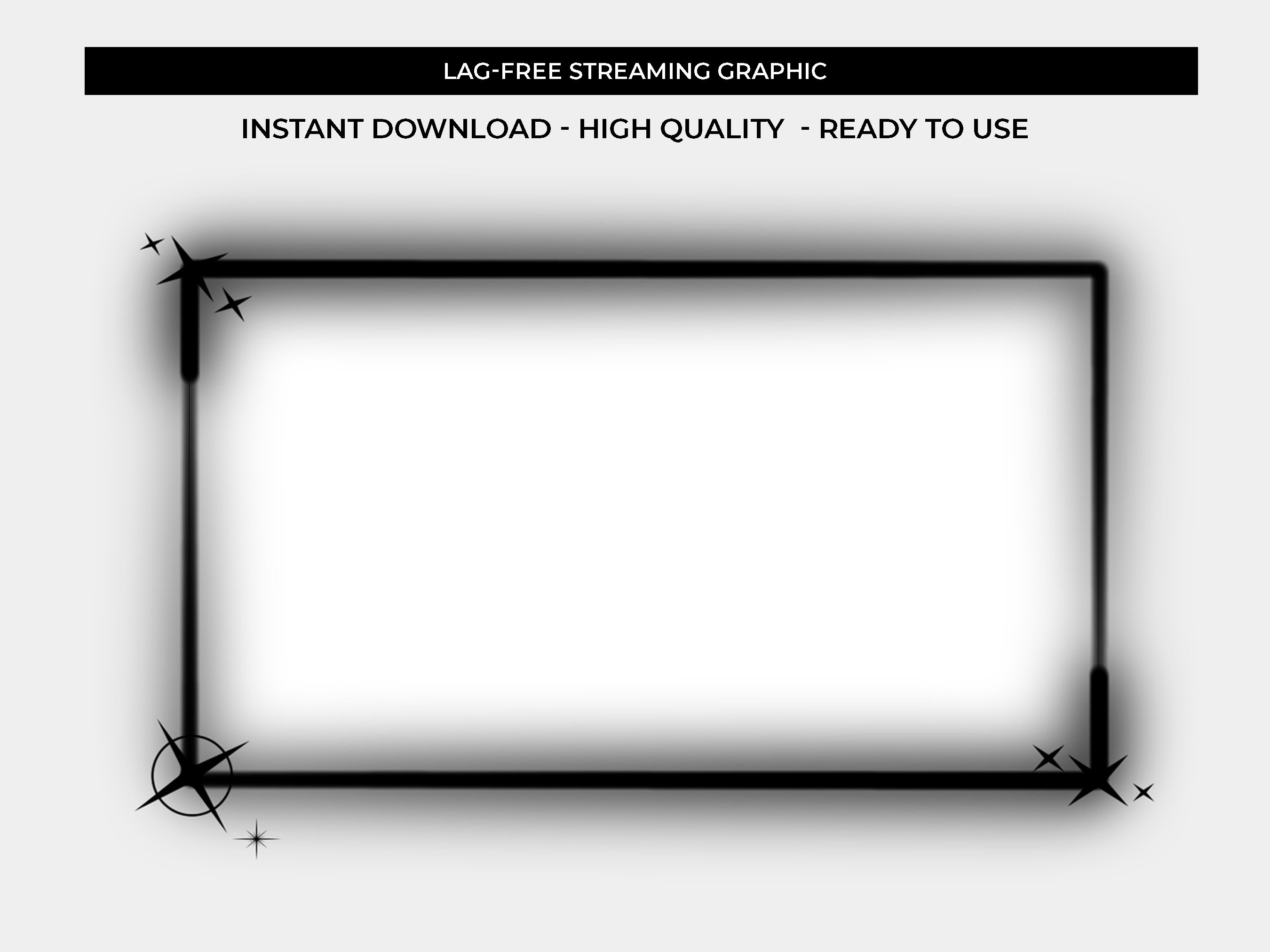 Black Animated Webcam Border Stream Overlay Twitch Youtube Facecam ...
