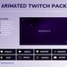 Dark Purple Animated Twitch Pack Overlays, Twitch Panels, Scenes ...