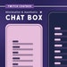 2 Purple Pink Cute Minimal Aesthetic Twitch Chatbox Cute - Etsy