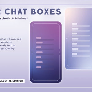 2 Pastel Purple Cute Minimal Aesthetic Twitch Chatbox Cute Chat Box ...