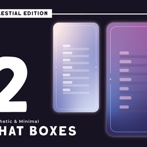 2 Pastel Purple Cute Minimal Aesthetic Twitch Chatbox | Cute Chat Box ...