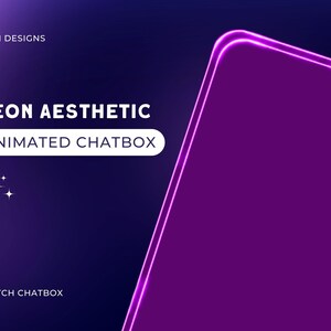 Pink NEON Minimal Aesthetic Twitch Animated Chatbox | Cute Chat Box for ...