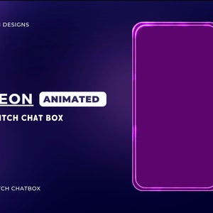 Pink NEON Minimal Aesthetic Twitch Animated Chatbox Cute - Etsy