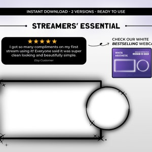 PASTEL PURPLE Animated Neon Webcam Frame | Aesthetic Facecam Twitch ...