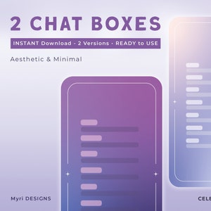 2 Pastel Purple Cute Minimal Aesthetic Twitch Chatbox Cute - Etsy