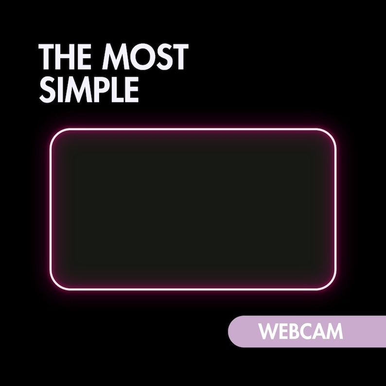 Simple Pink Webcam Frame | Facecam Webcam Border Twitch Graphics ...