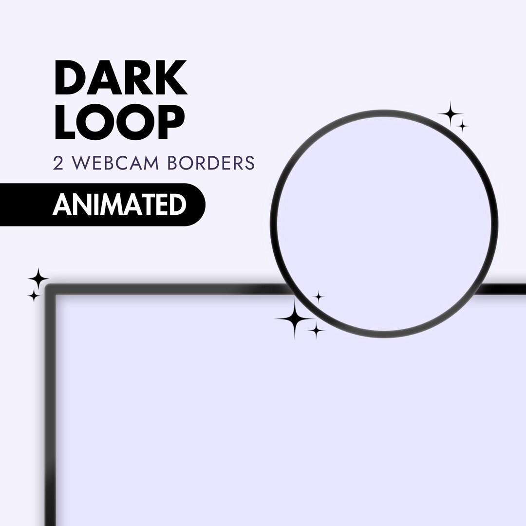 Black Animated Webcam Overlay Neon Webcam Border Animated Webcam Frame ...