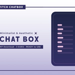 Minimal Aesthetic Twitch Chatbox Cute Chat Box for Streamers - Etsy