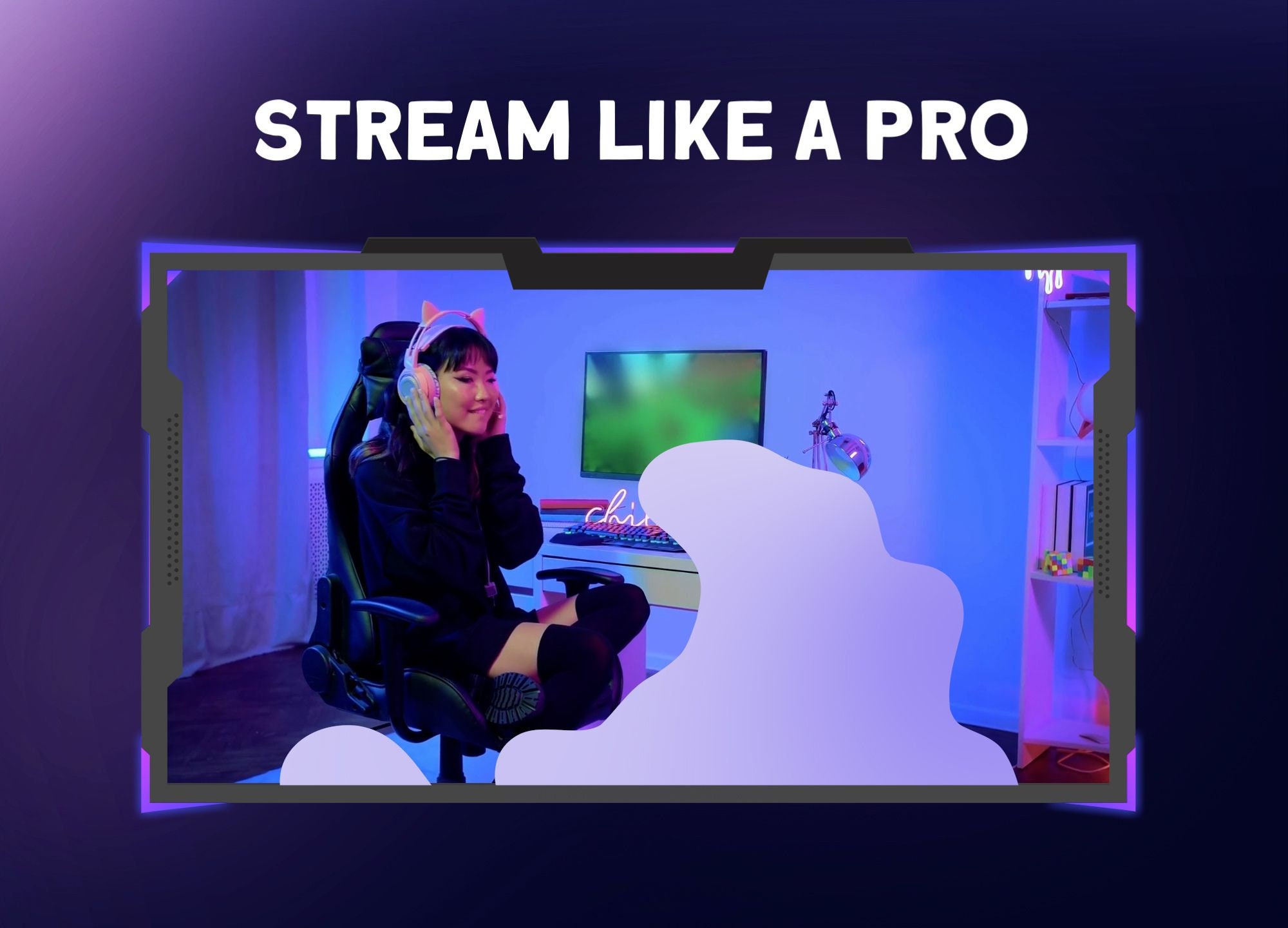 Twitch Youtube Stinger Transition Dark Purple Twitch Streamer Liquid ...