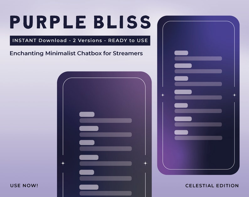 2 DARK Purple Cute Minimal Aesthetic Twitch Chatbox | Cute Chat Box ...