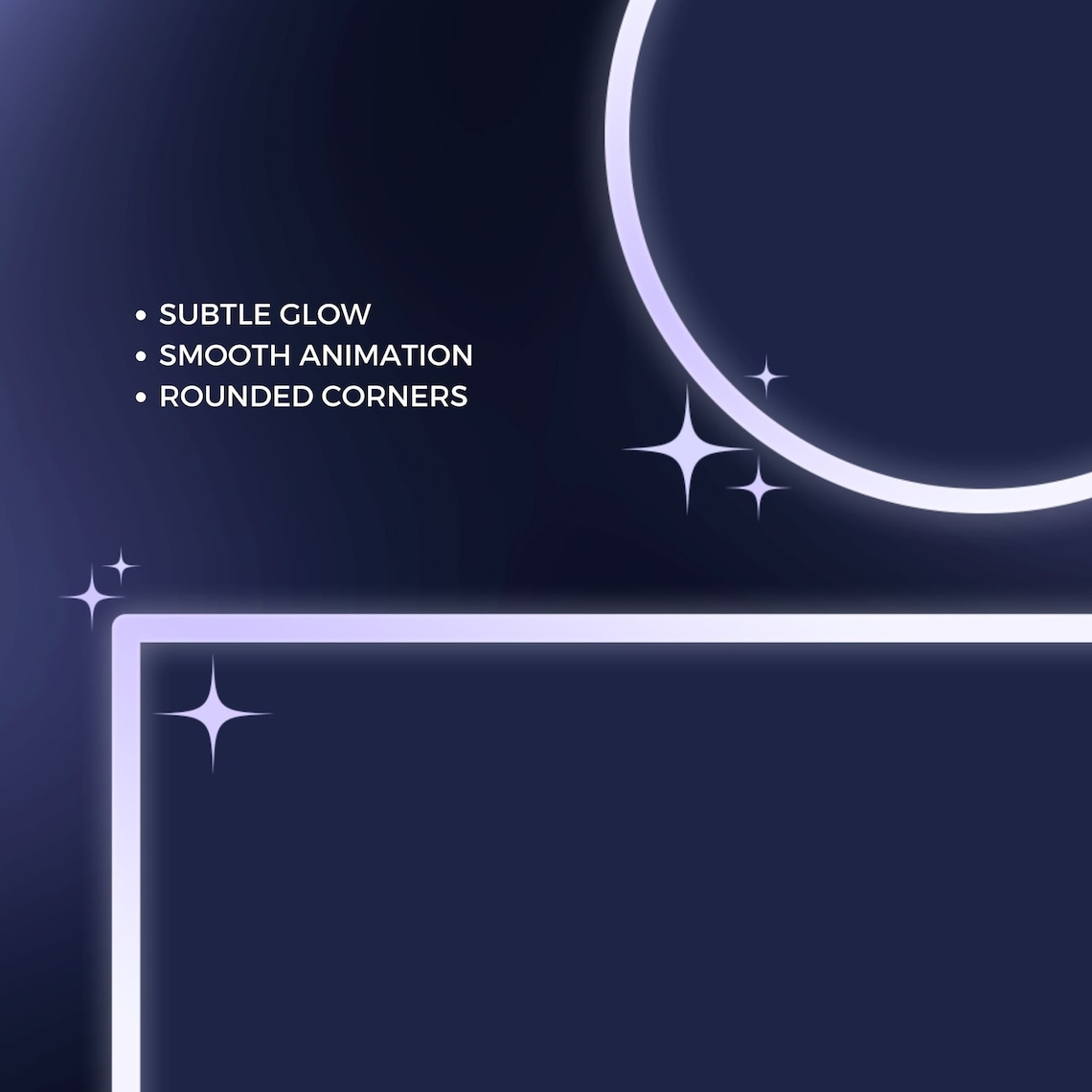 White Animated Webcam Overlay Neon Webcam Border | Animated Webcam ...