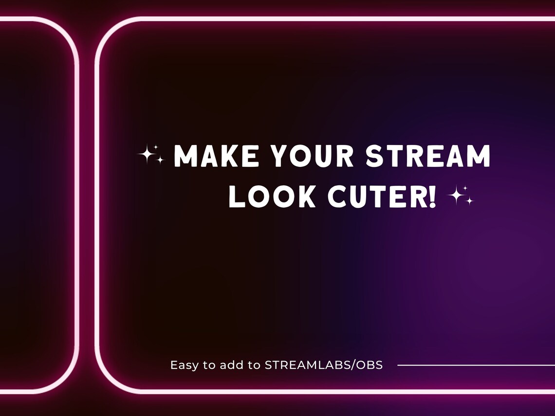 Simple Pink Webcam Frame | Facecam Webcam Border Twitch Graphics ...
