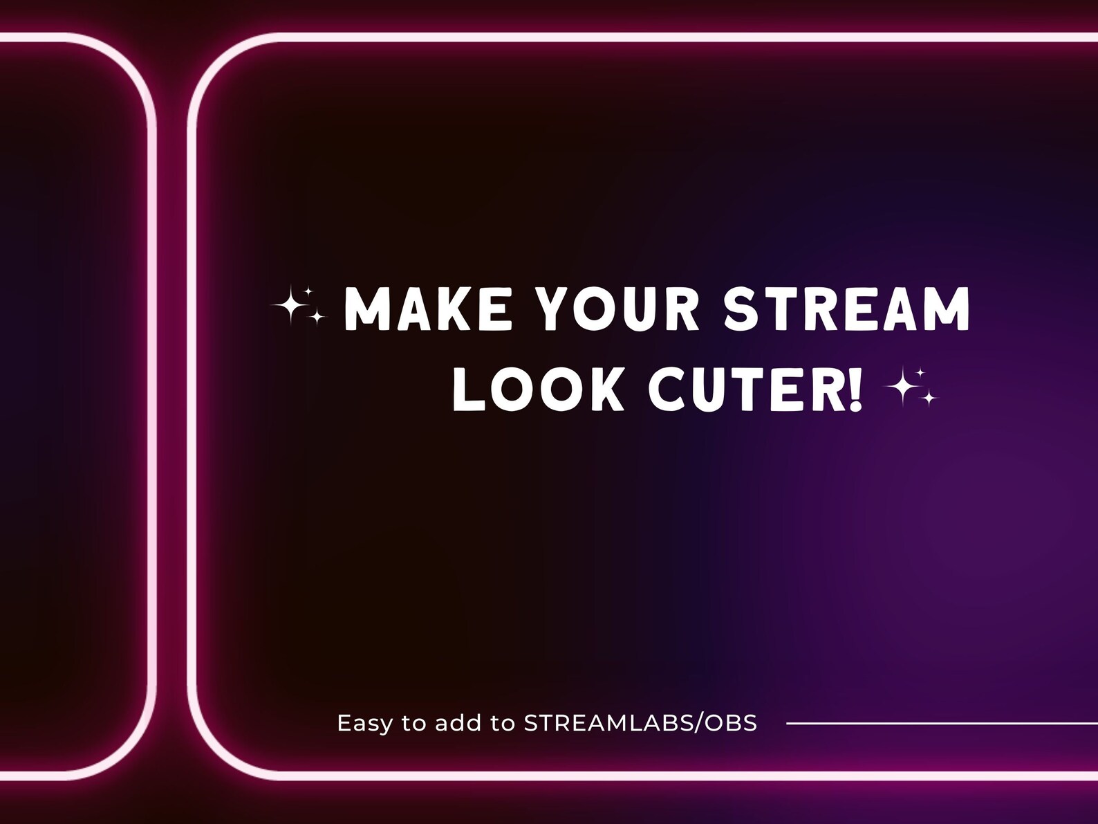 Simple Pink Webcam Frame | Facecam Webcam Border Twitch Graphics ...