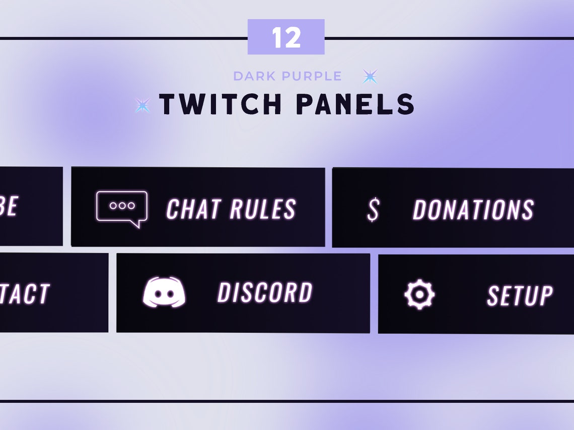Dark Purple Animated Twitch Pack Overlays, Twitch Panels, Scenes ...