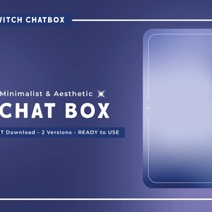 2 Pastel Blue Cute Minimal Aesthetic Twitch Chatbox | Cute Chat Box ...
