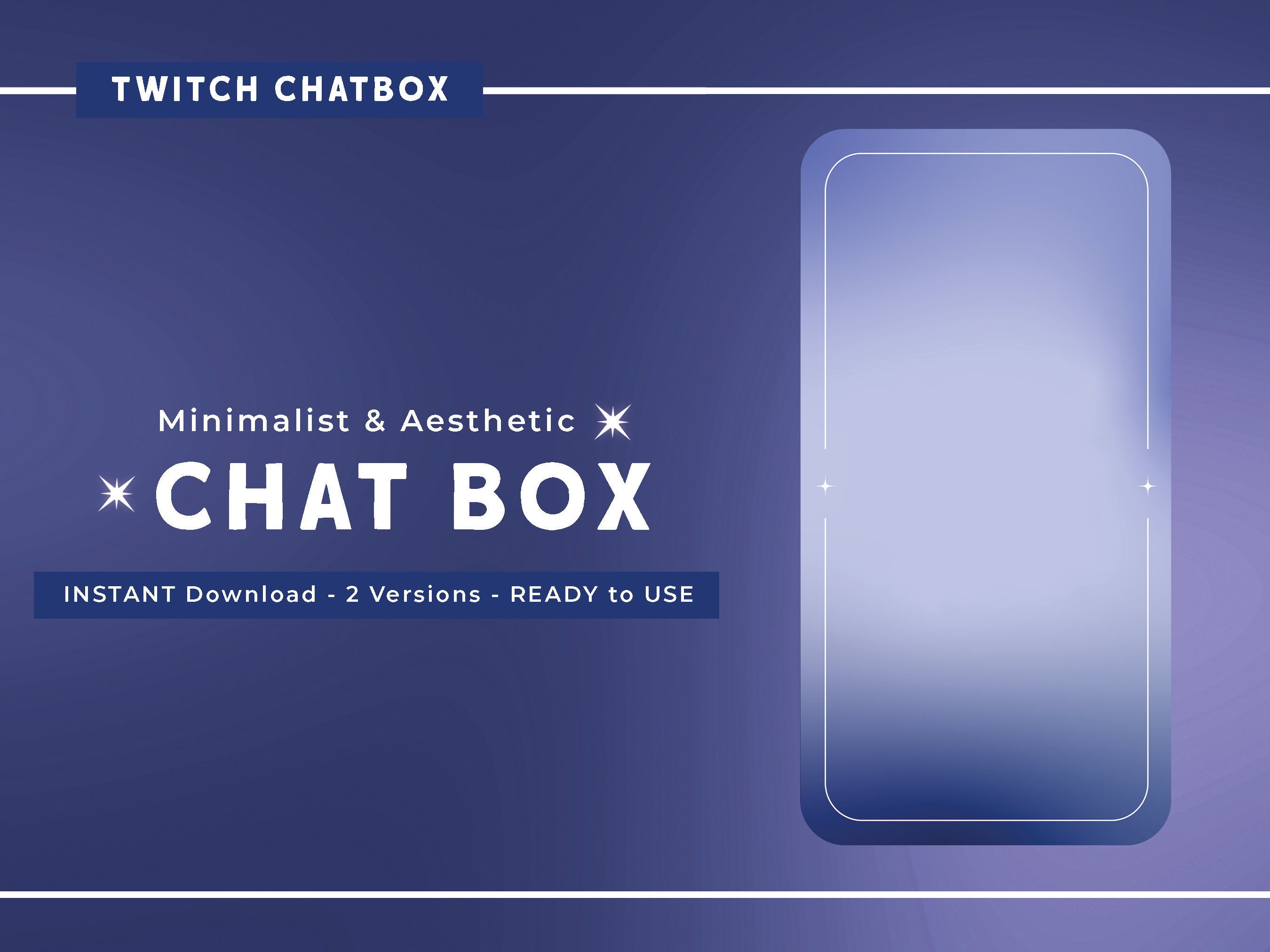 2 Pastel Blue Cute Minimal Aesthetic Twitch Chatbox | Cute Chat Box ...