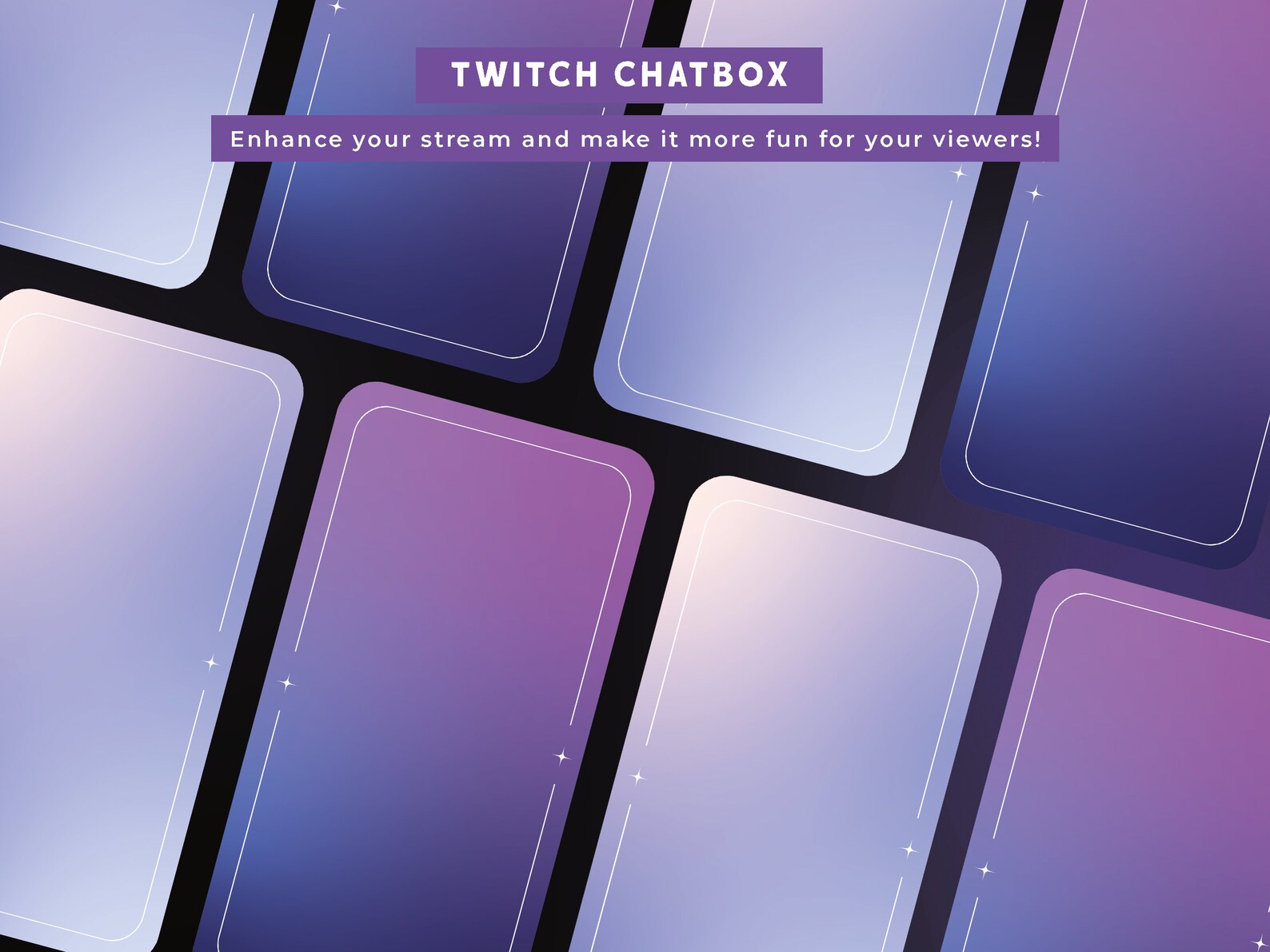 2 Pastel Purple Cute Minimal Aesthetic Twitch Chatbox | Cute Chat Box ...